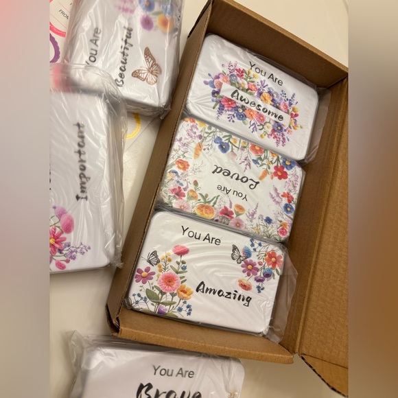 Accents | New 6 Rectangular Tin Boxes 9 X 35 X 12 Inch White Flavors ...